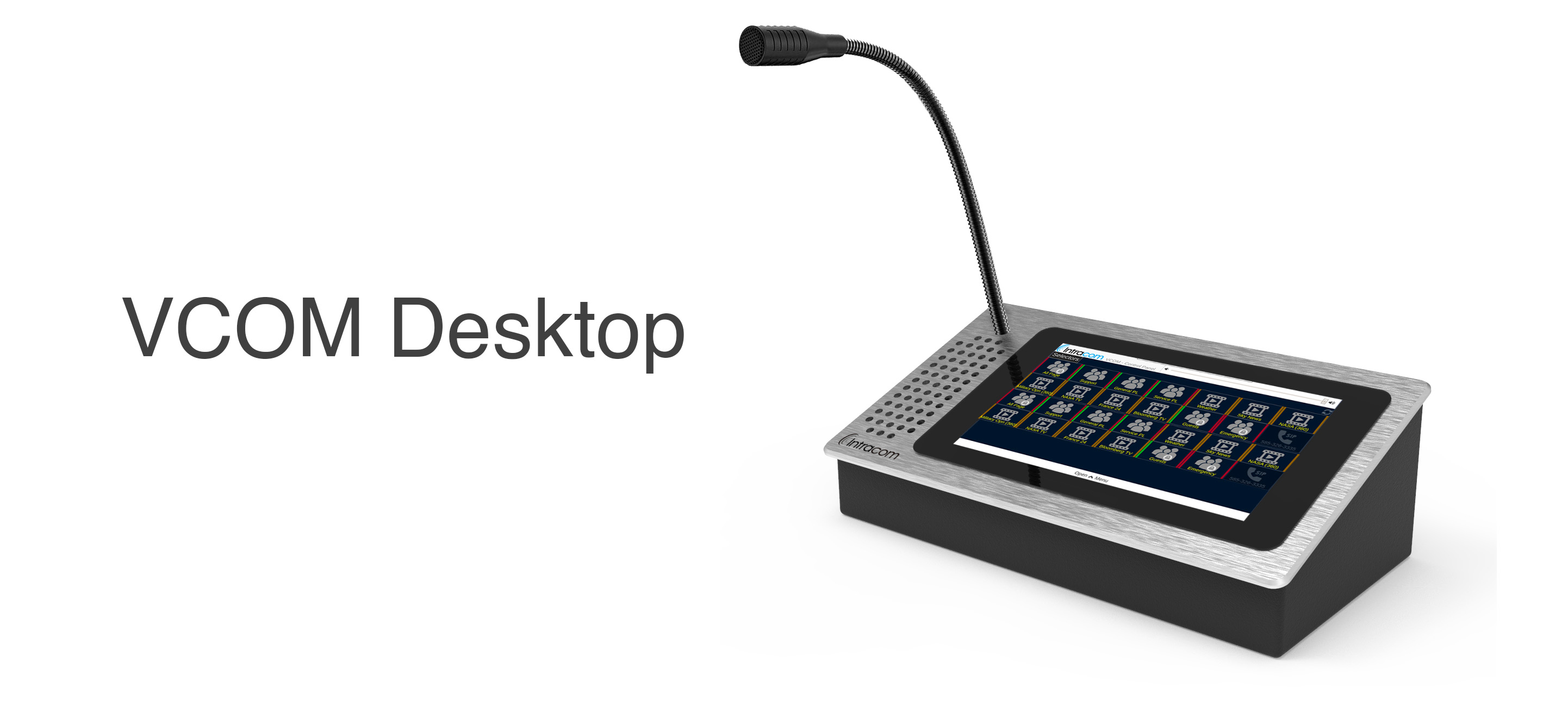 VCOM Desktop CP render and branding - Intracom Systems